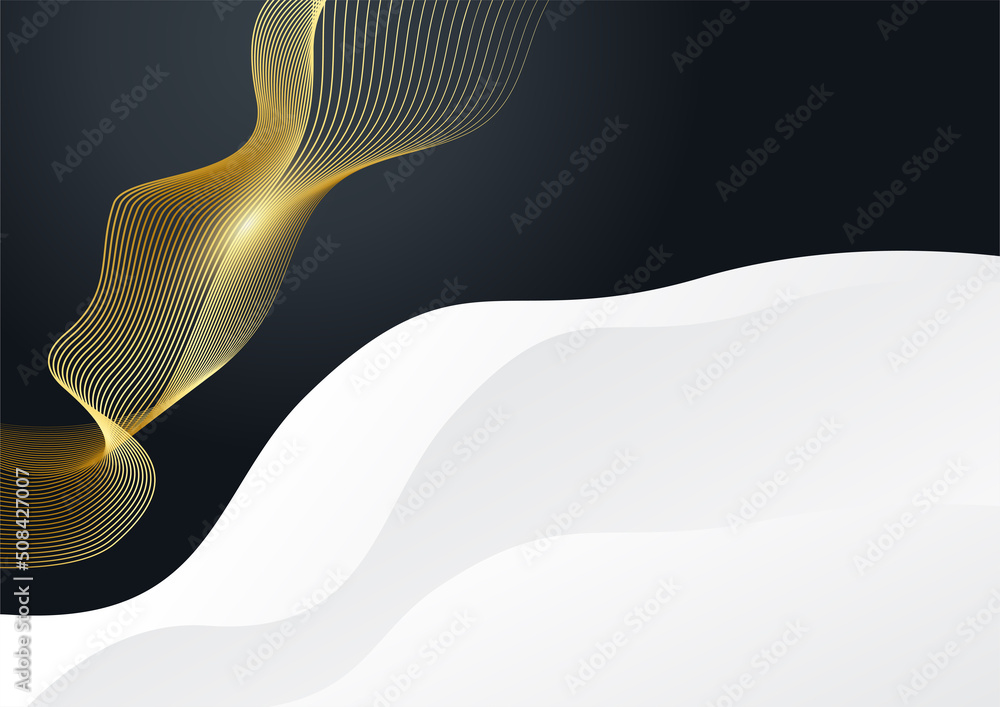 Simple black and gold abstract background Stock Vector | Adobe Stock