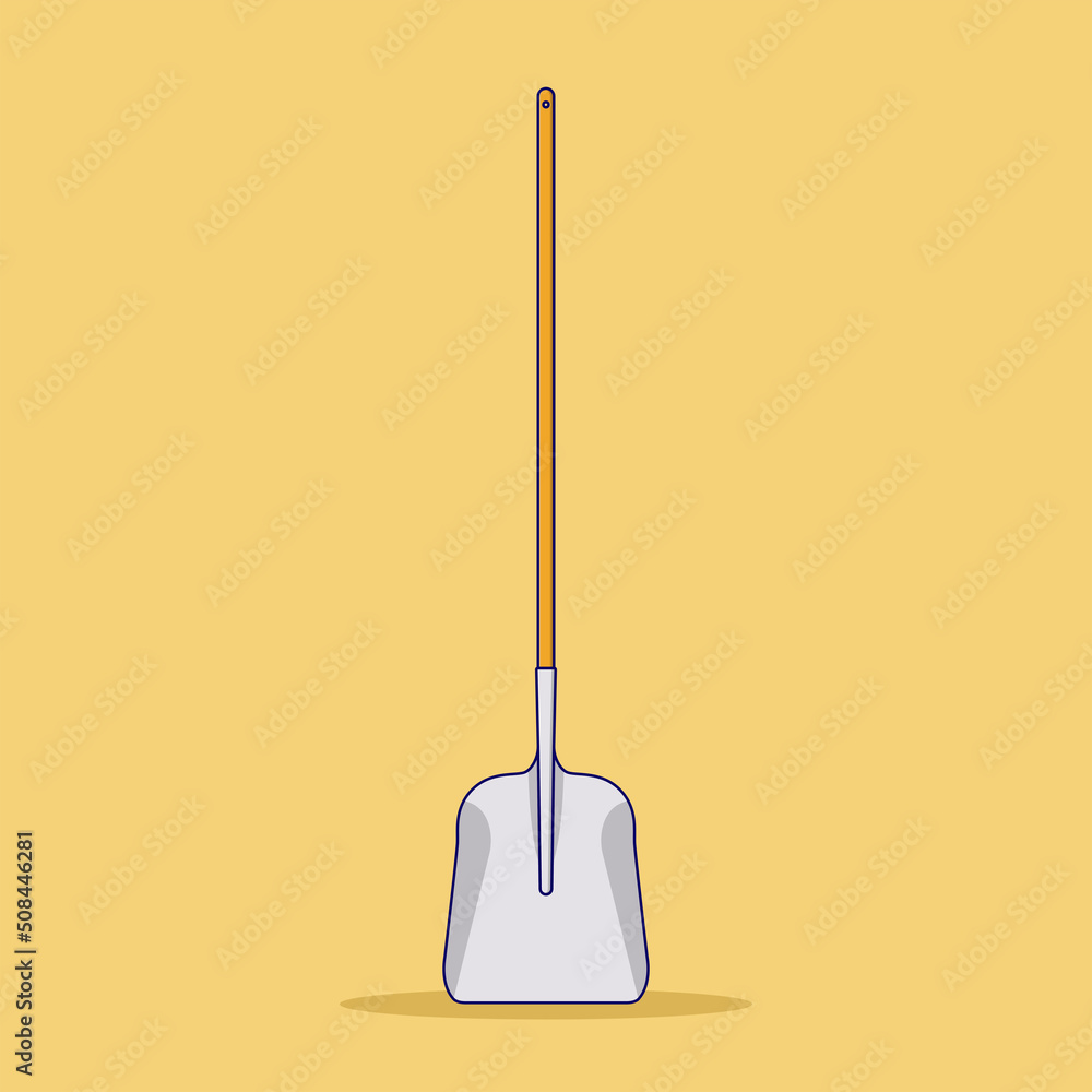 Shovel Vector Illustration. Object. Gardening Tool Vector. Flat Cartoon ...