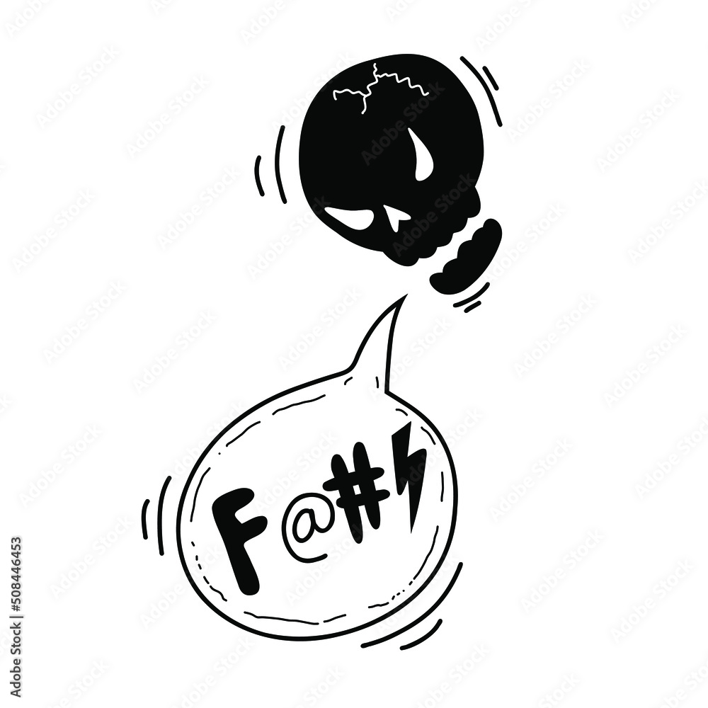 Vector de Stock Speech bubble with swear words symbols. Comic speech ...
