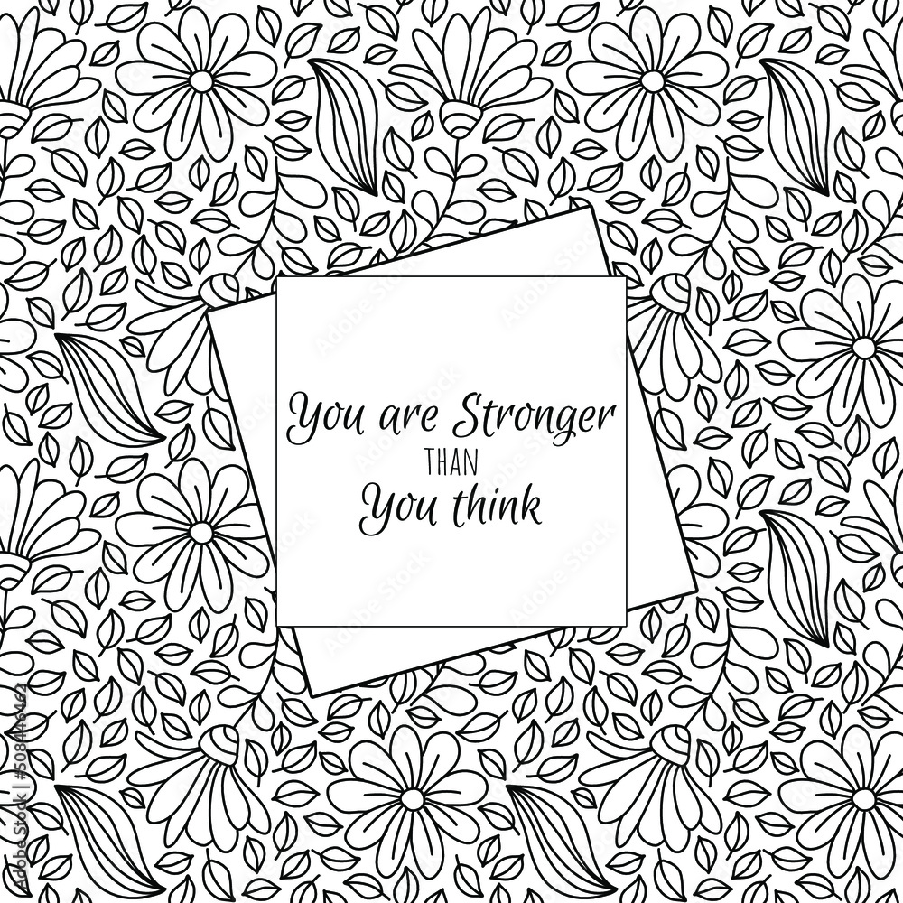 Think positive. Hand drawn coloring pages for kids and adults ...