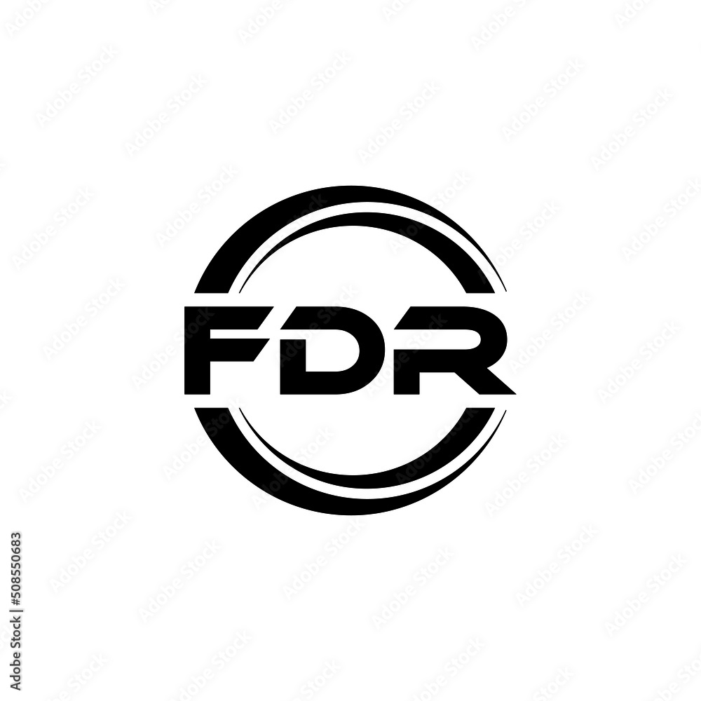 Stock-Vektorgrafik „FDR letter logo design with white background in ...