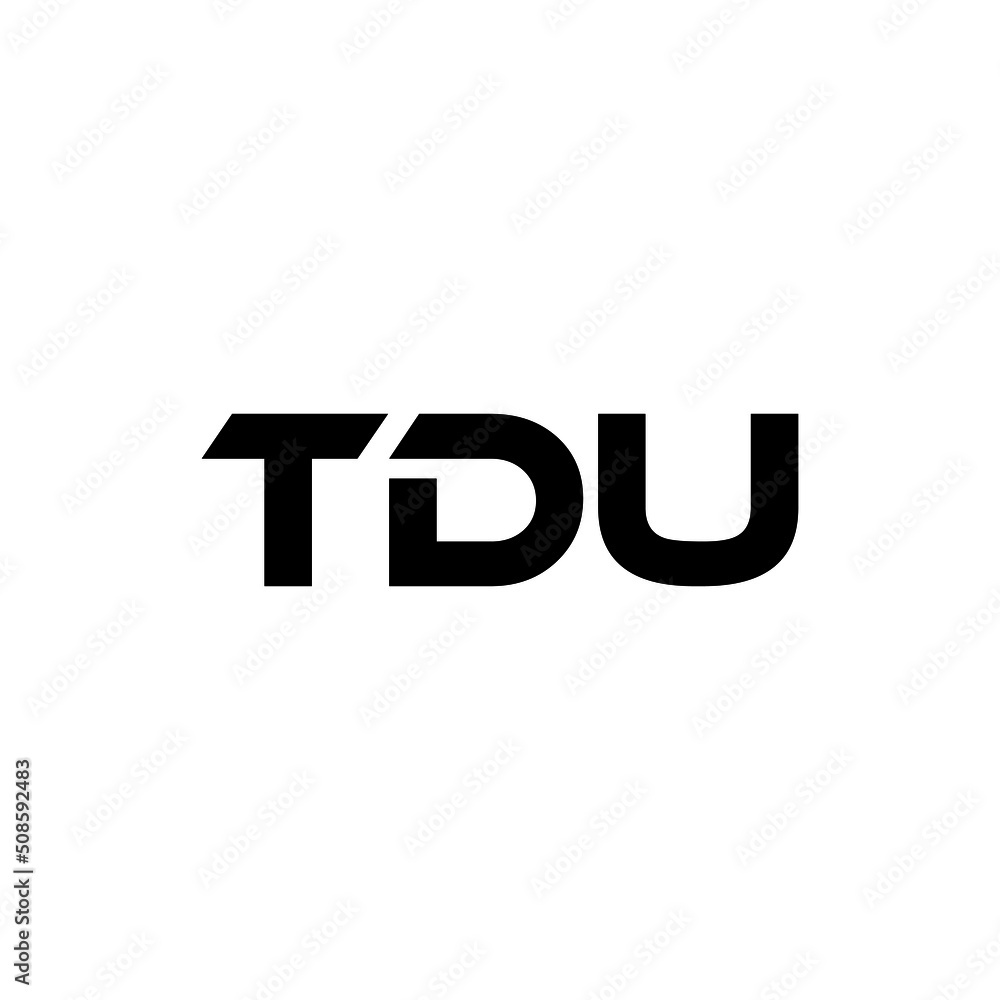 TDU letter logo design with white background in illustrator, vector ...