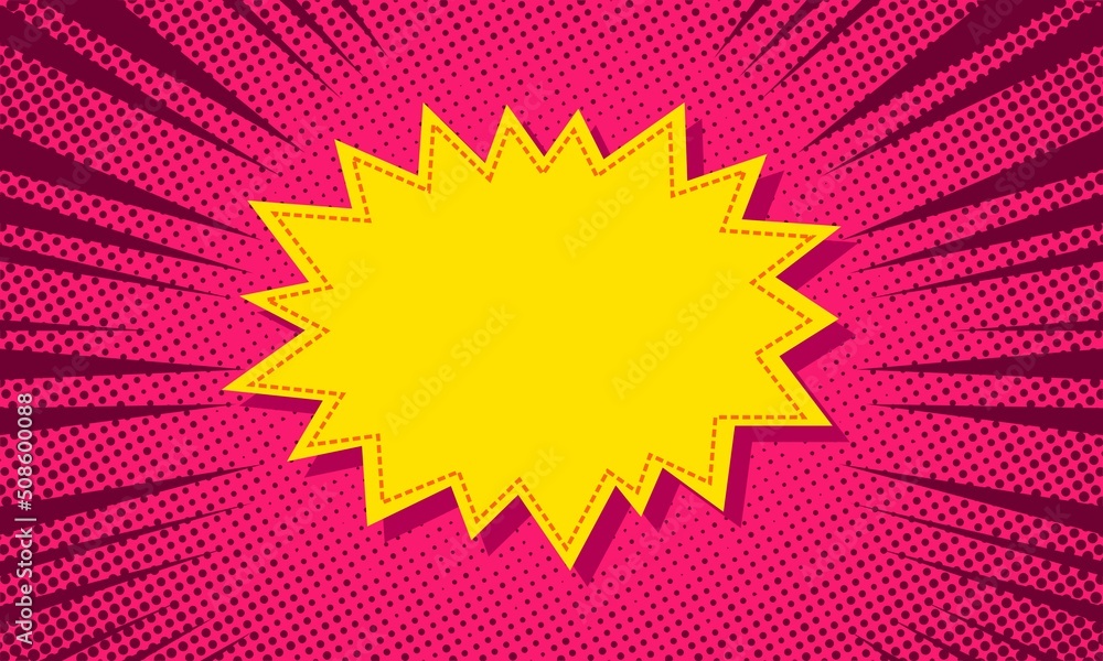 Blank comic cartoon pink background Stock Vector | Adobe Stock