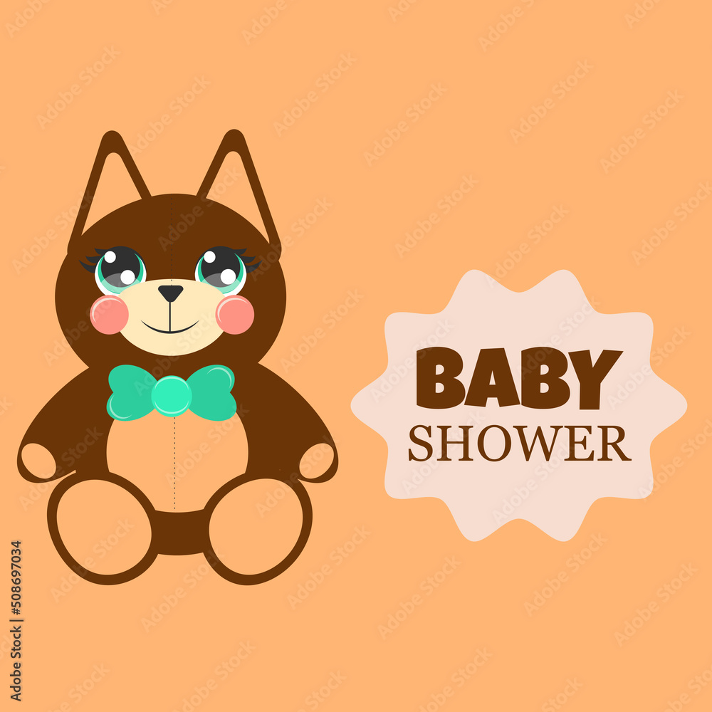 Baby shower celebration, happy birthday, greeting and invitation card ...