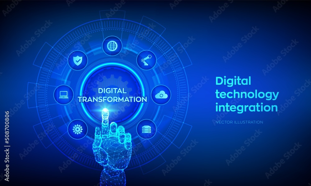 Digital transformation. Digitization of business processes modern ...