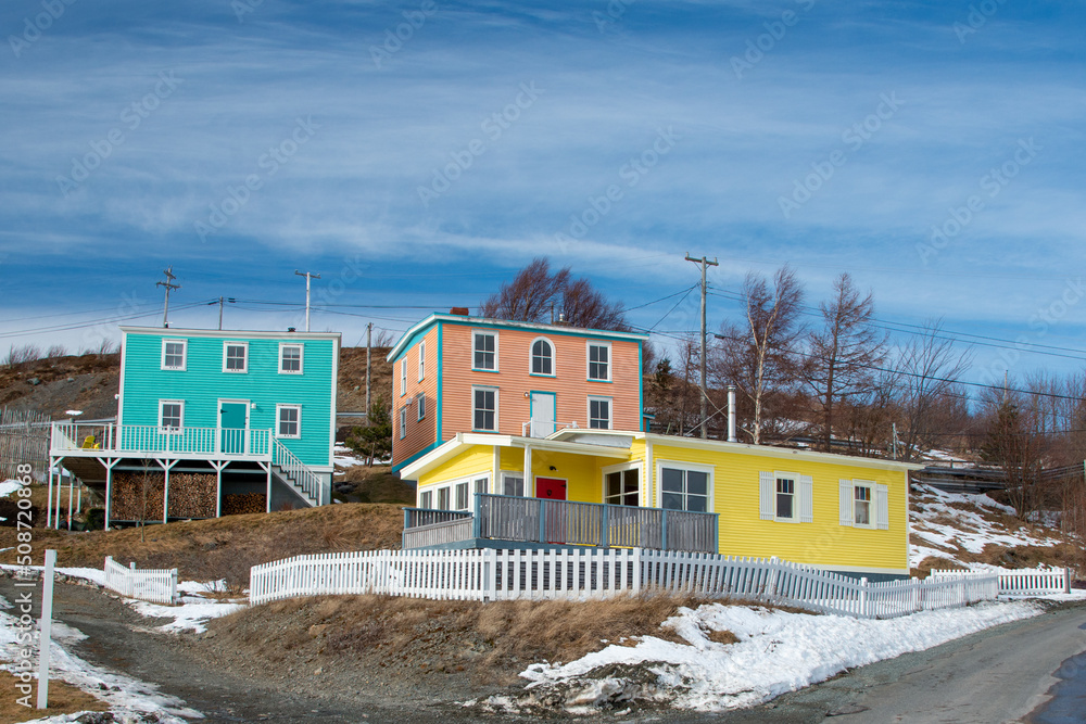 Photo Stock Trinity, Newfoundland, Canada-May 2022: Colorful ...