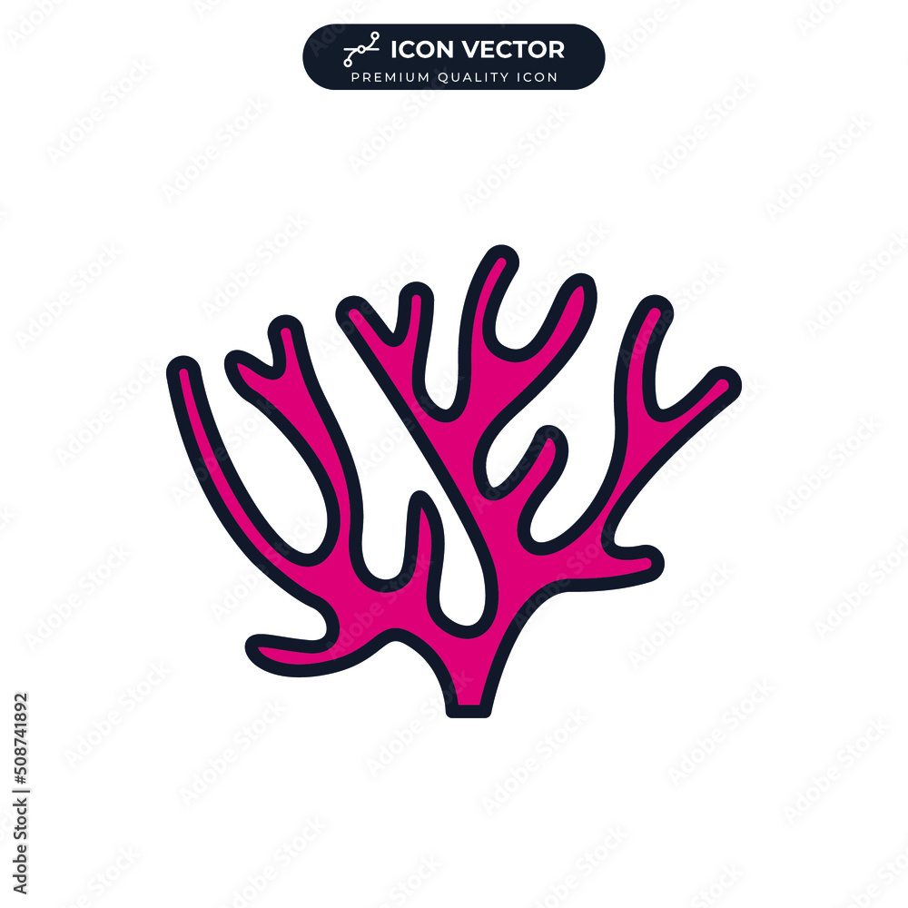 coral reefs icon symbol template for graphic and web design collection ...