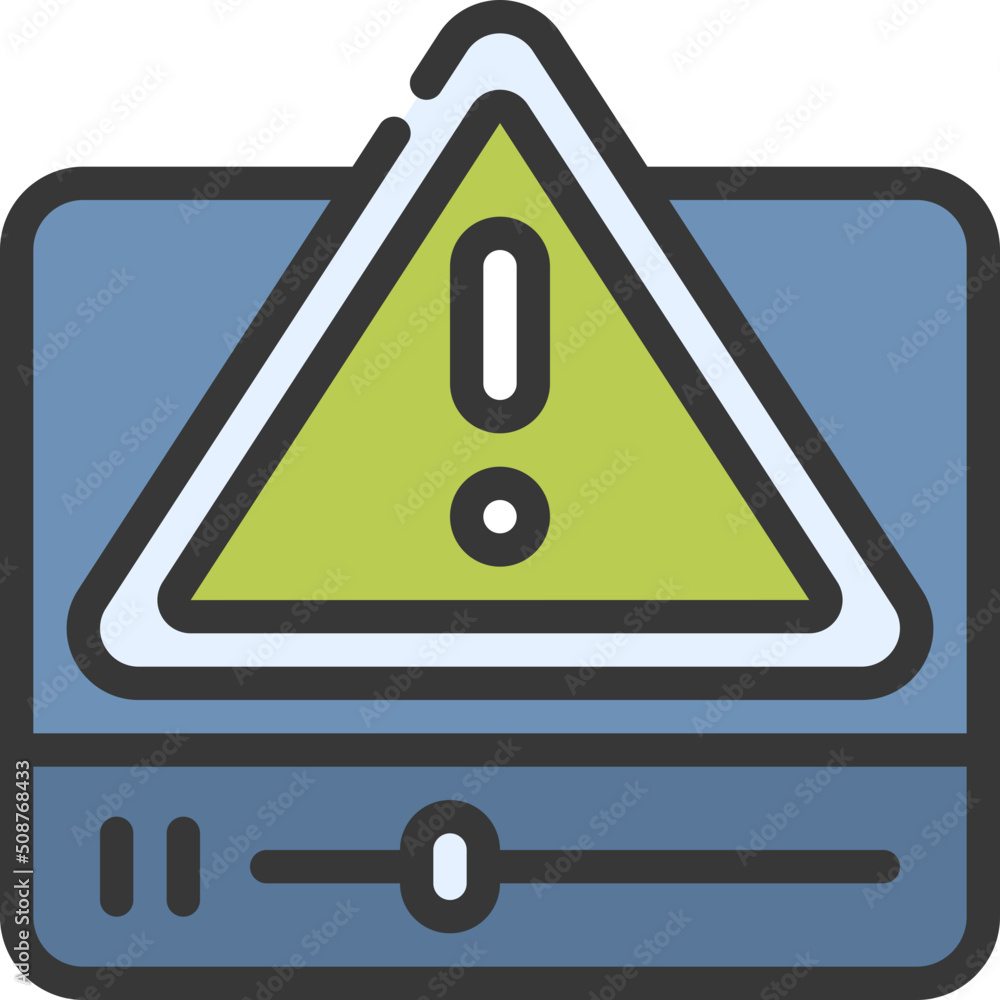 Graphic Video Warning Icon Stock Vector | Adobe Stock