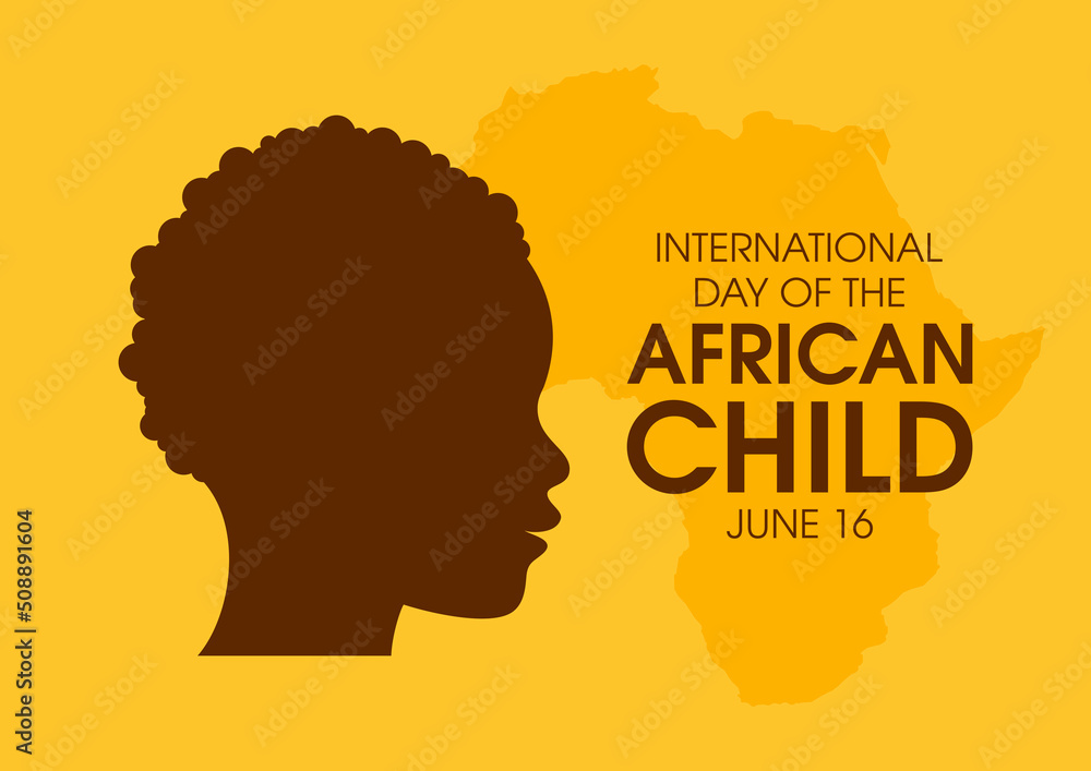 International Day of the African Child vector. Cute child face from ...