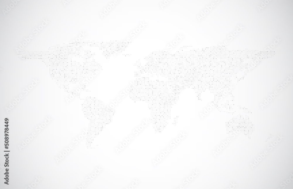 Dotted world map vector background Stock Vector | Adobe Stock