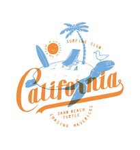 Summer Surfing Turtle Poster Free Stock Photo - Public Domain Pictures