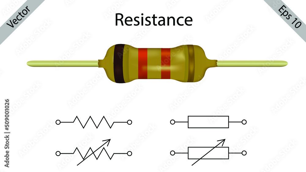 Resistor isolated electrical part vector resistor vector, Resistance ...