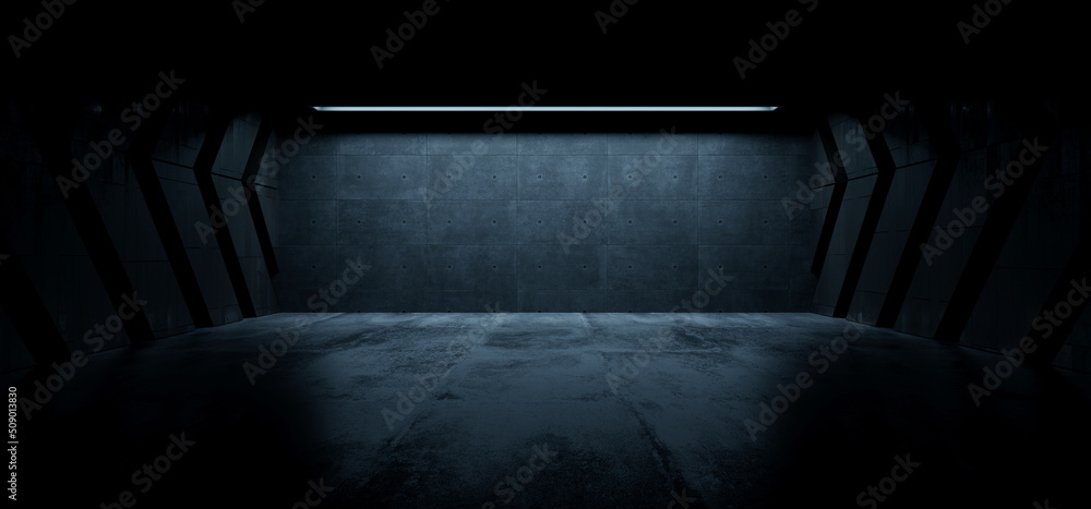 Empty Concrete Underground Basement Grunge Corridor Clean Studio Light ...