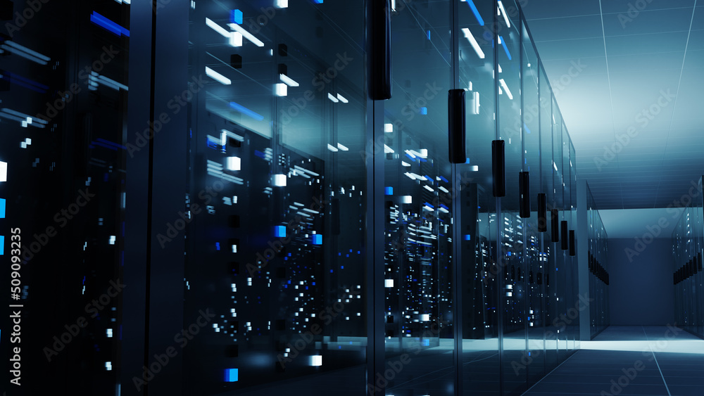 cloud data center, 3d rendering Stock Illustration | Adobe Stock