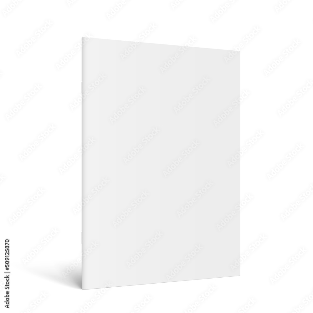 Closed vertical paperback booklet, catalog or magazine mockup Stock ...