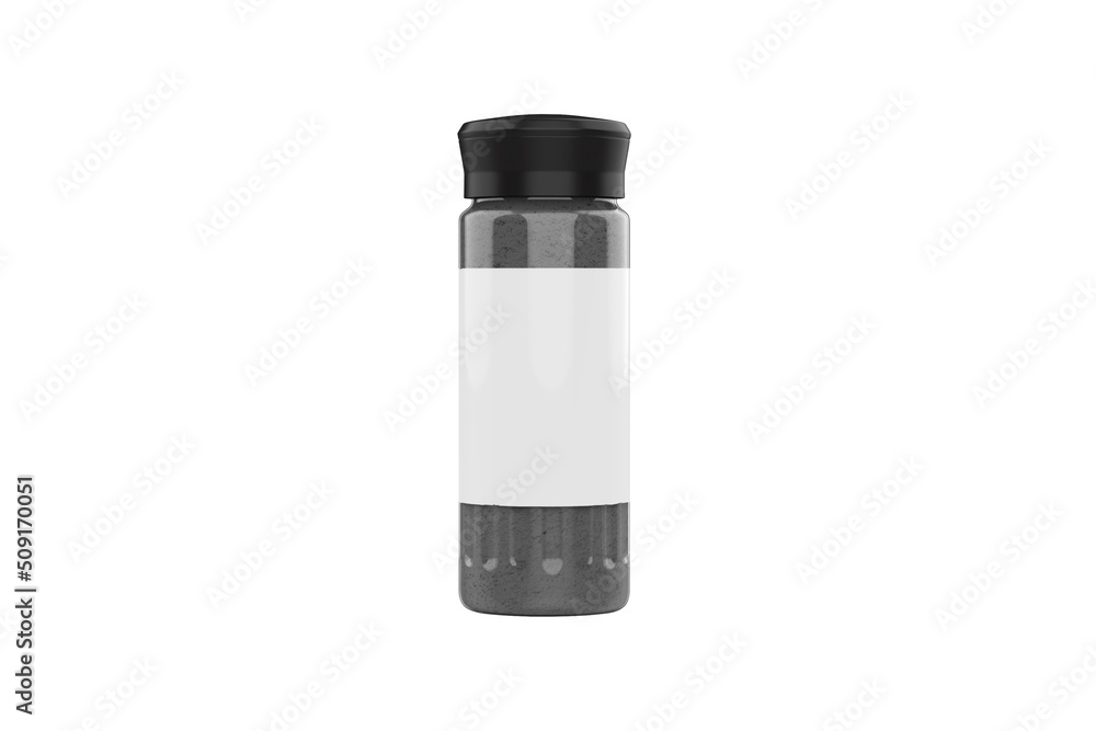 Empty jar for seasoning isolated on white background with clipping path ...