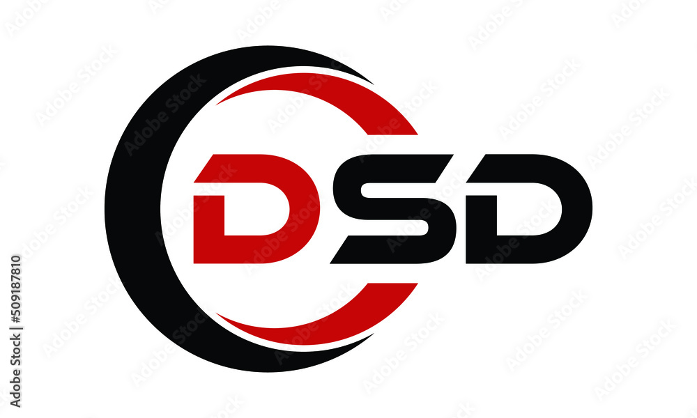 DSD swoosh three letter logo design vector template | monogram logo ...