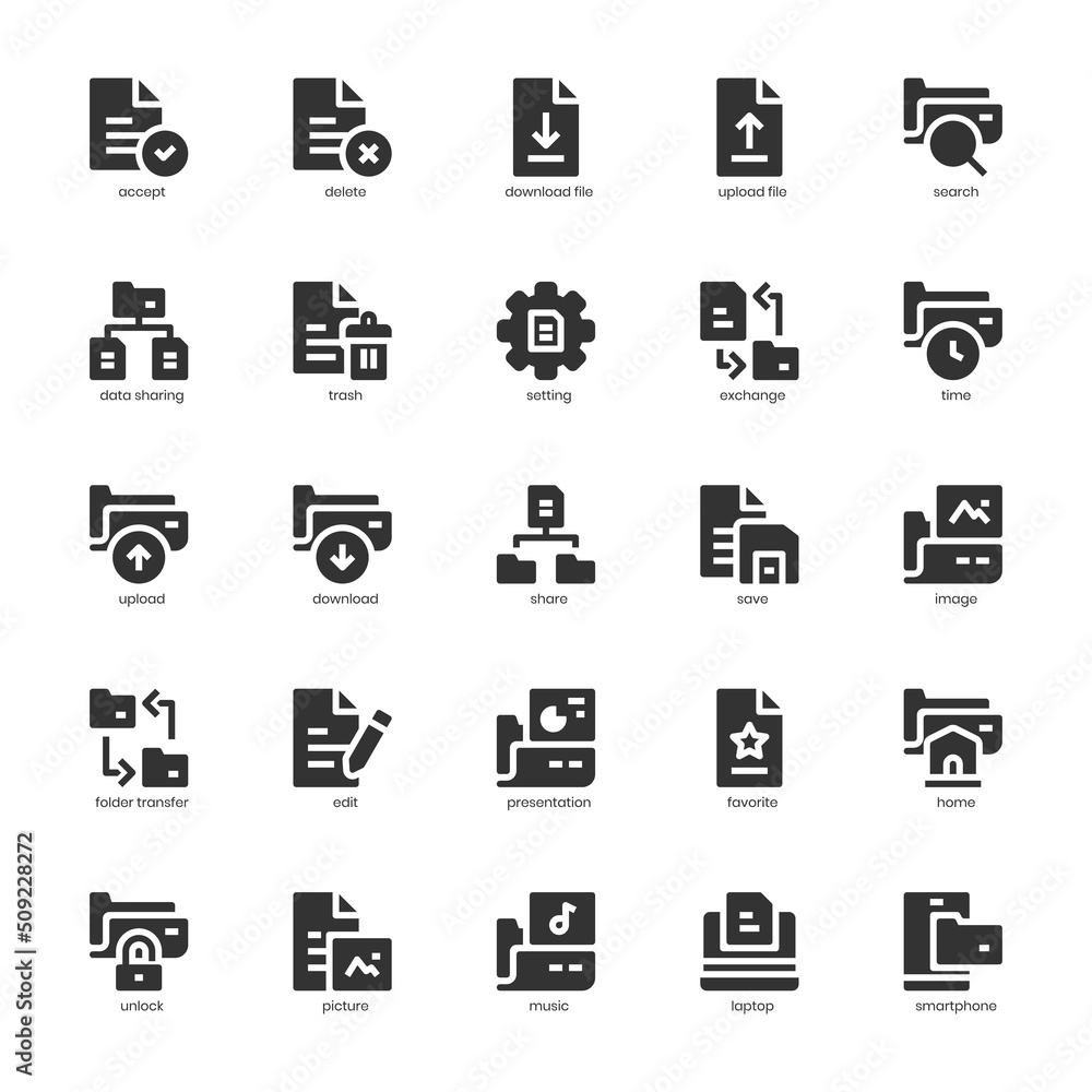 File and Folder icon pack for your website design, logo, app, UI. File ...