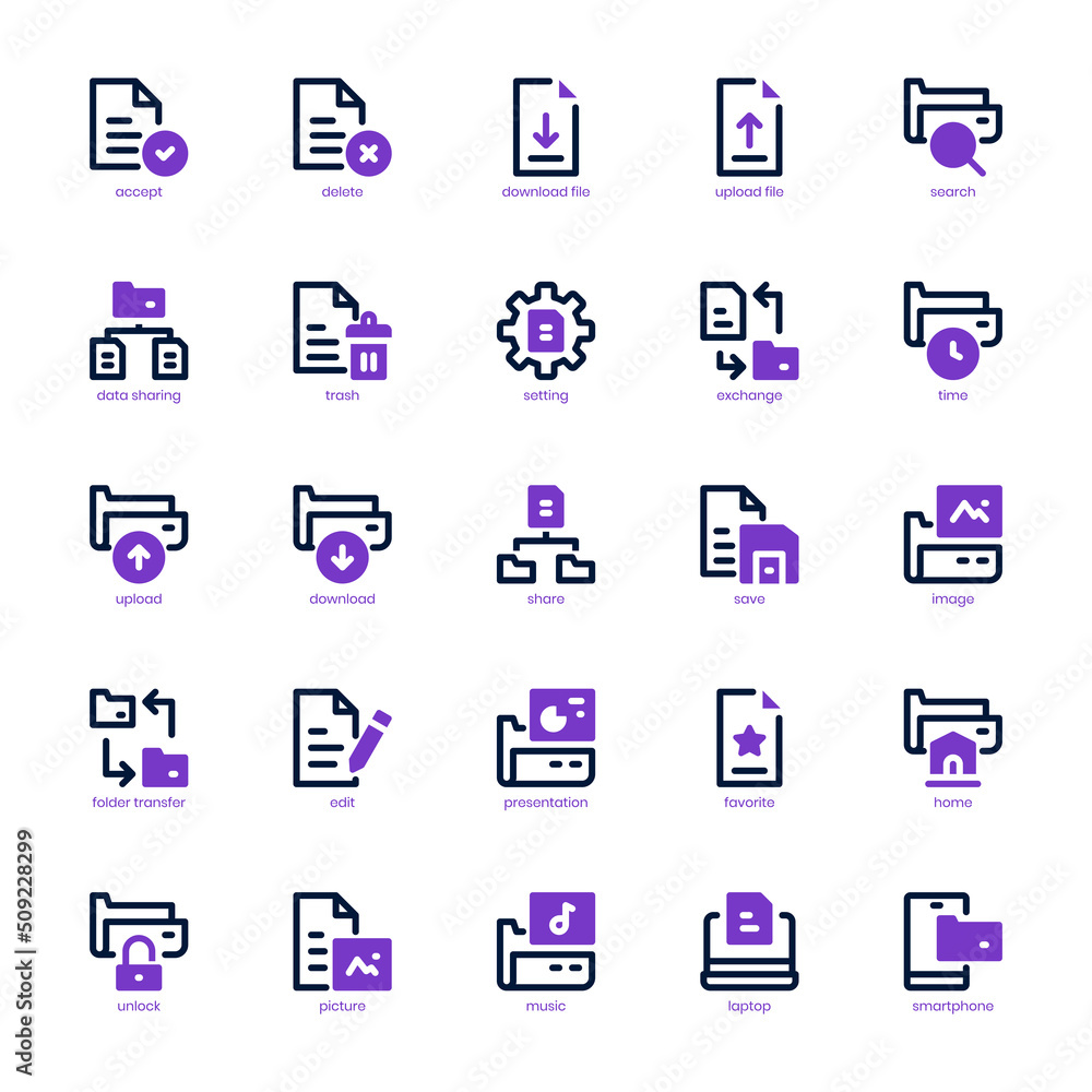 File and Folder icon pack for your website design, logo, app, UI. File ...