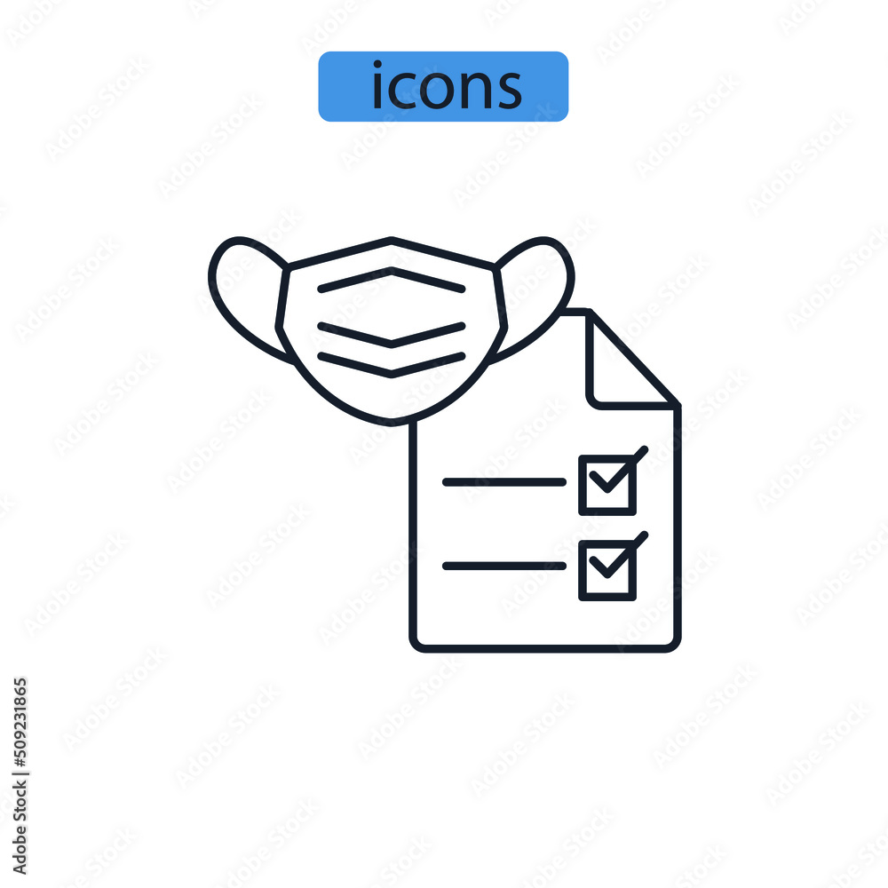 entry requirements icons symbol vector elements for infographic web ...