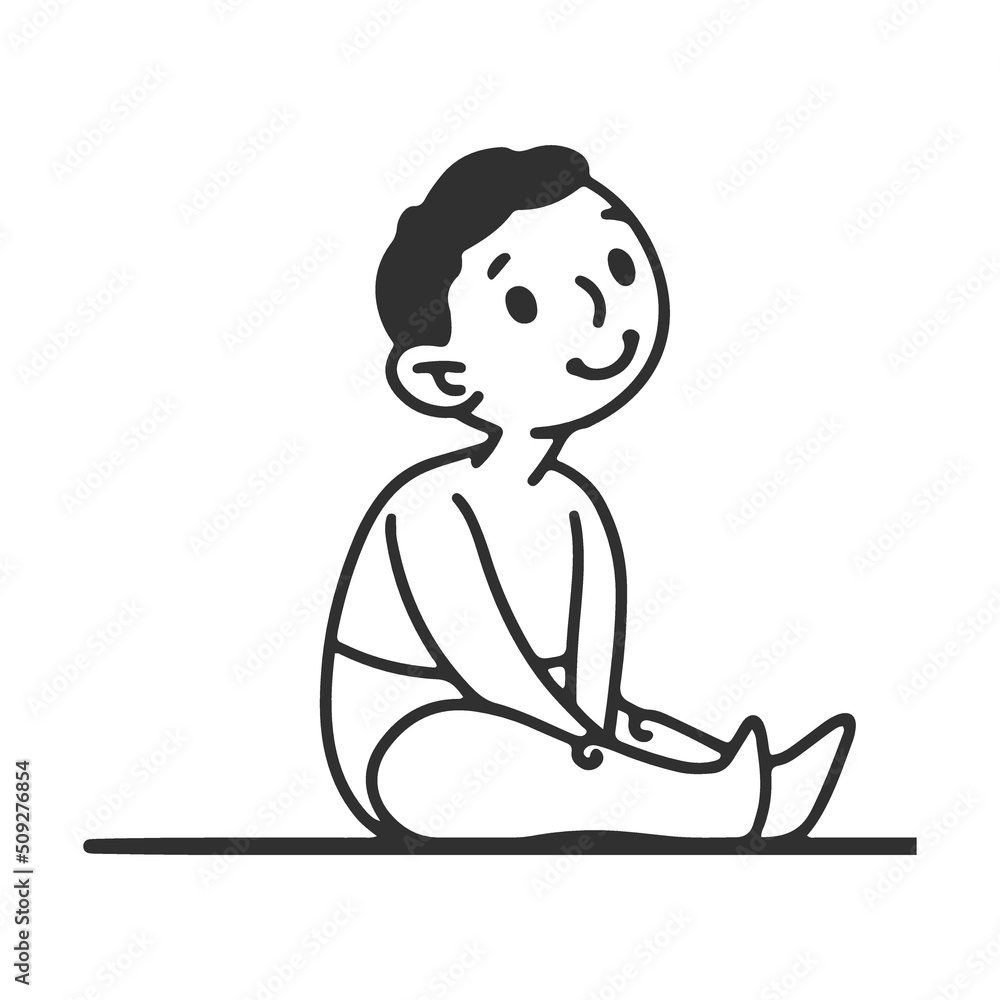 Toddler baby in diaper. Man in different ages. Male character in ages ...