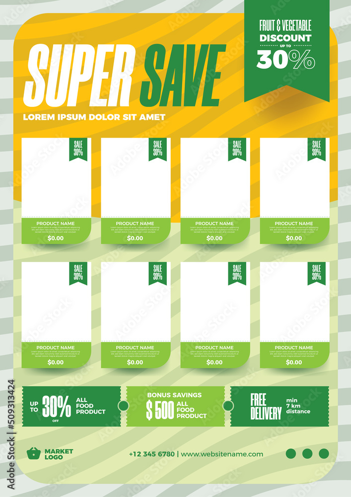 grocery store product promotion catalog Stock Vector | Adobe Stock