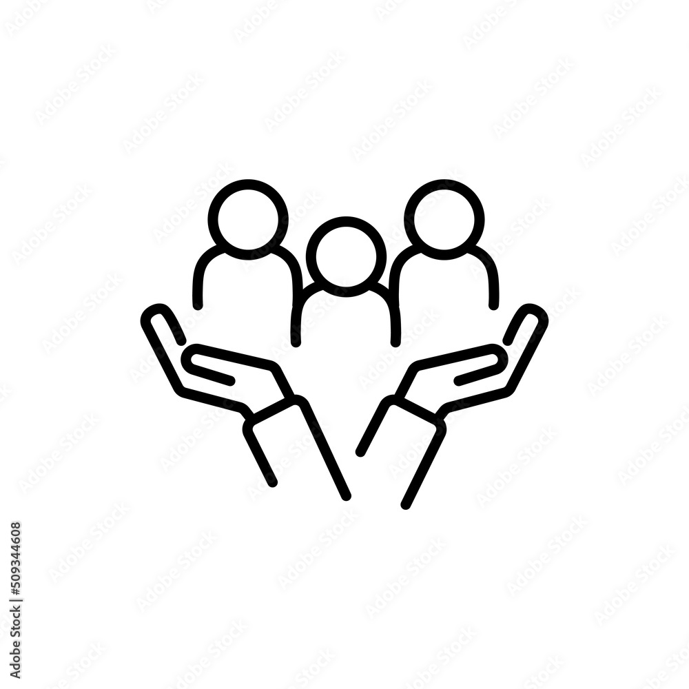 Business people icon, An inclusive workplace. Employee s Protection ...