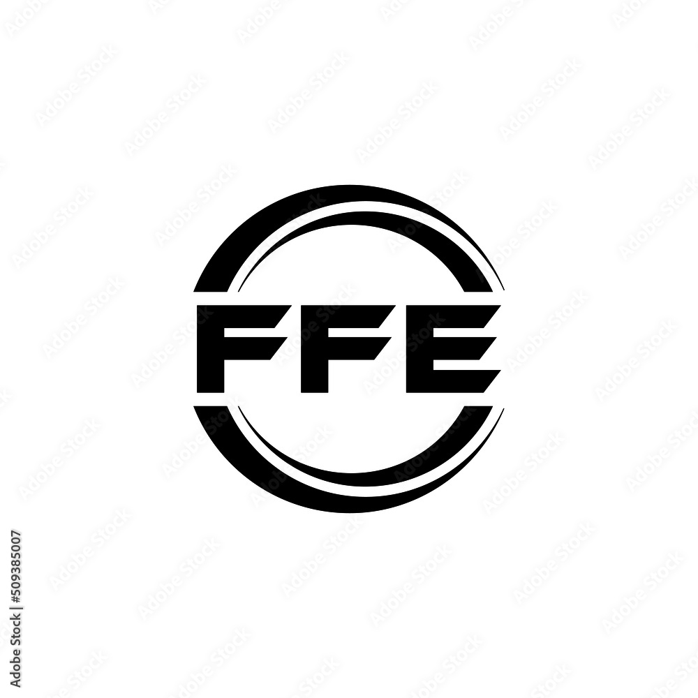 Stock-Vektorgrafik „FFE letter logo design with white background in ...