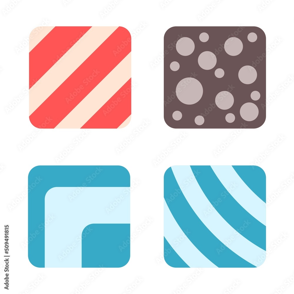 Vector illustration set of colorful stop button with unique circle ...