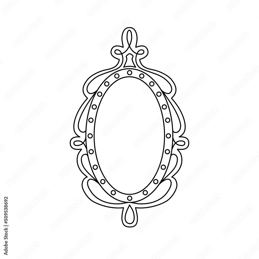 Princess frame. Royal mirror frame and majestic prince doodle border ...