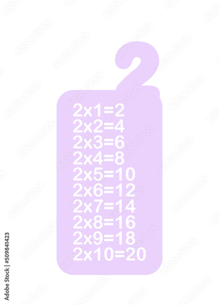 Multiplication table. Illustration for children's education Stock ...