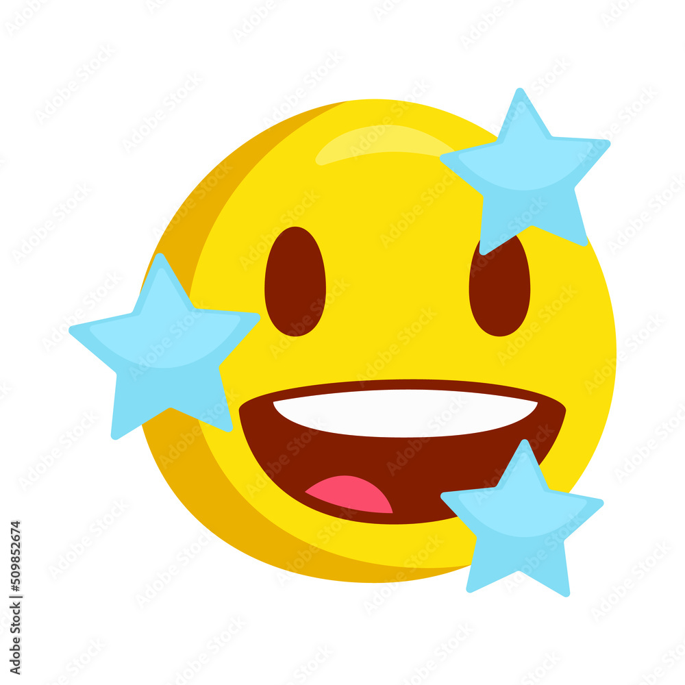 Stars Sign Emoji Icon Illustration. Famous Vector Symbol Emoticon ...