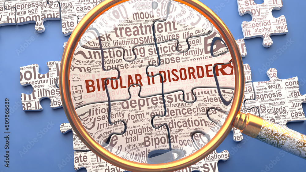 Ilustração Bipolar ii disorder as a complex topic under close ...