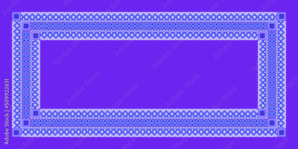 Vector geometric rectangular horizontal frame, bright blue background ...