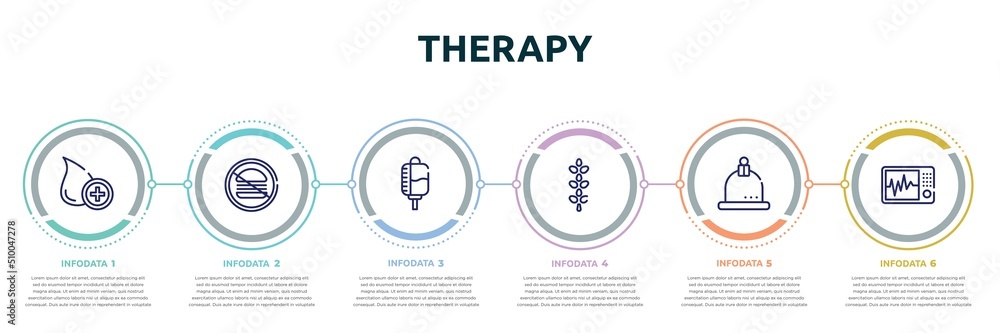 therapy concept infographic design template. included donor, no junk ...