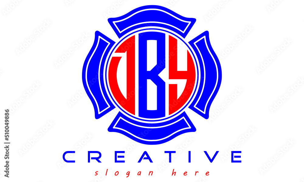 DBY letter monogram font graphic badge Round logotype with 3 letter ...