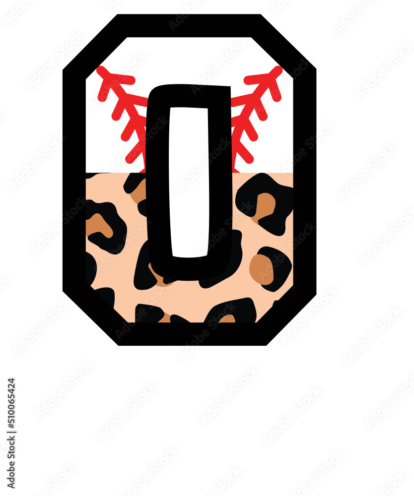 baseball Font SVG png, half leopard baseball font letters alphabet and ...