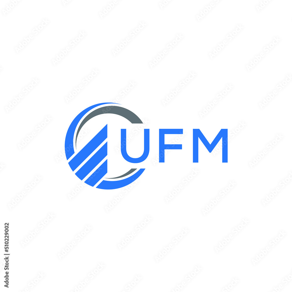 UFM Flat accounting logo design on white background. UFM creative ...