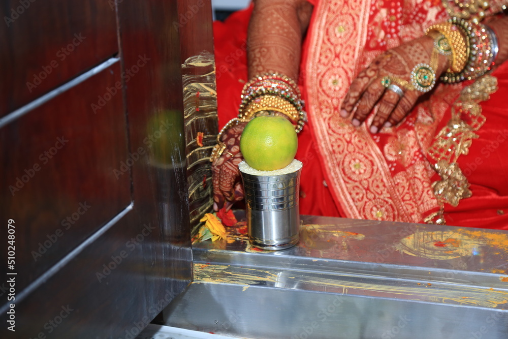Stock-Foto „Graha Pravesh. Graha Pravesh is a Hindu ceremony performed ...