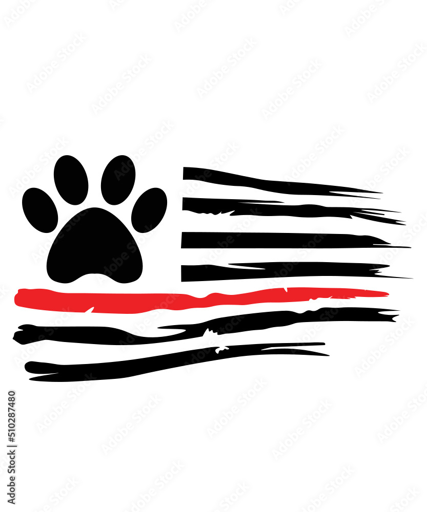 paw dog firefighter svg, firefighter flag svg, fireman svg, fire ...