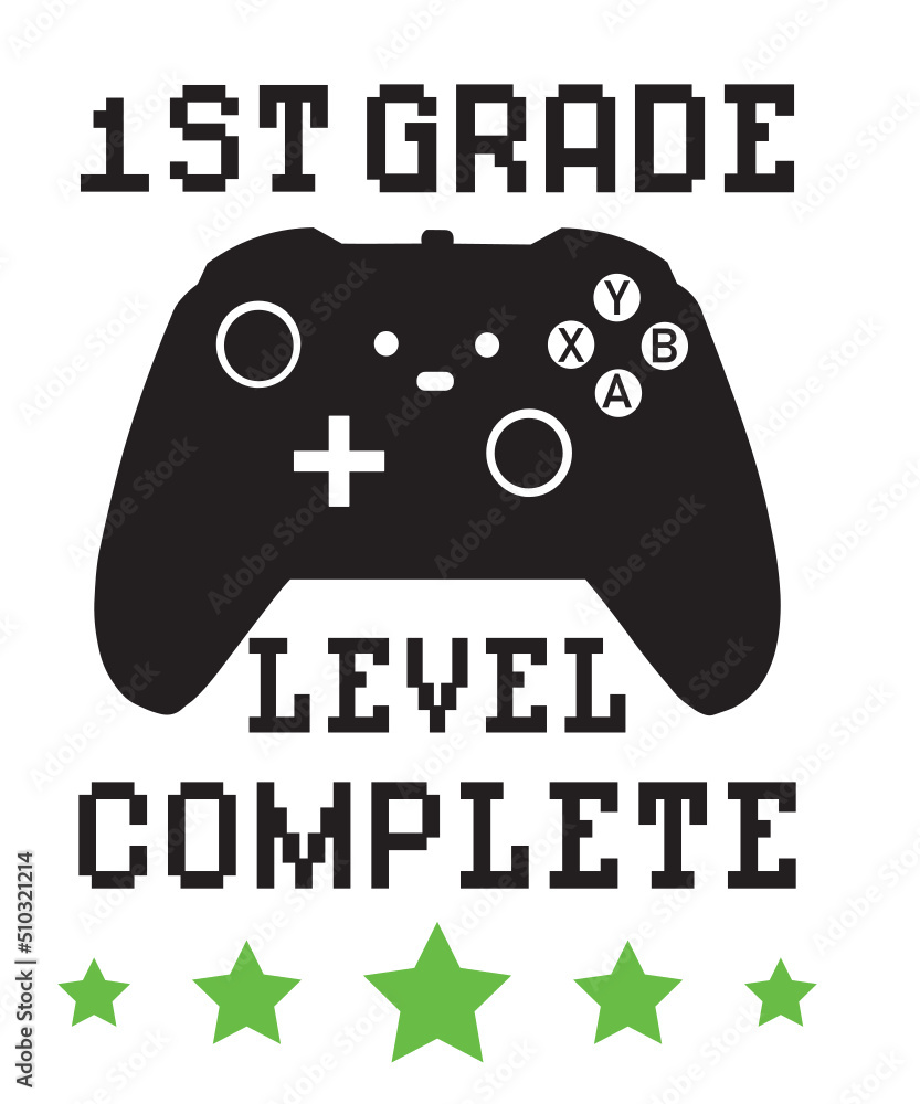 Image vectorielle Stock grade Level Complete Svg, gamer Graduation svg ...