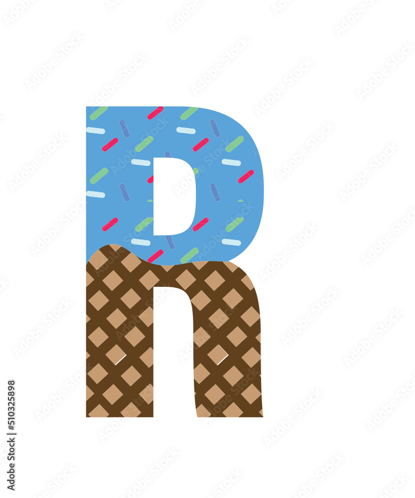 Vetor ice cream alphabet svg, summer alphabet letters font ice cream ...
