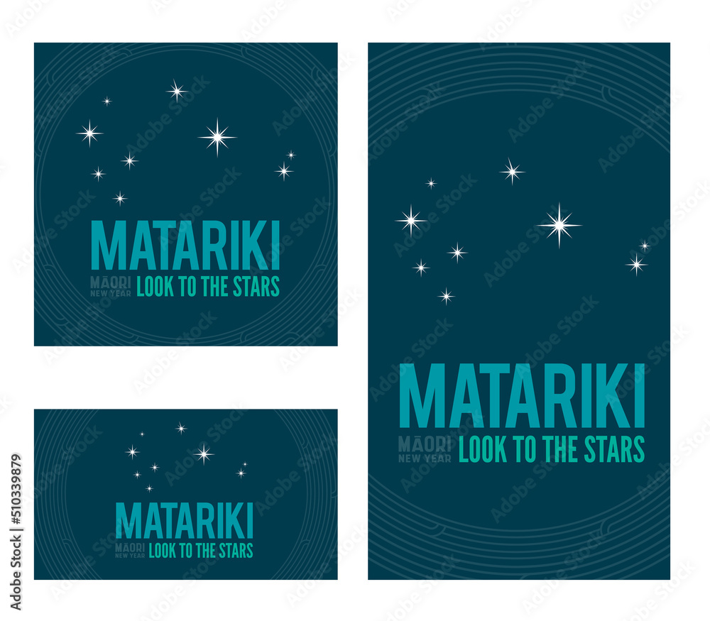 NZ Matariki Maori New Year look to the stars Stock Vector | Adobe Stock