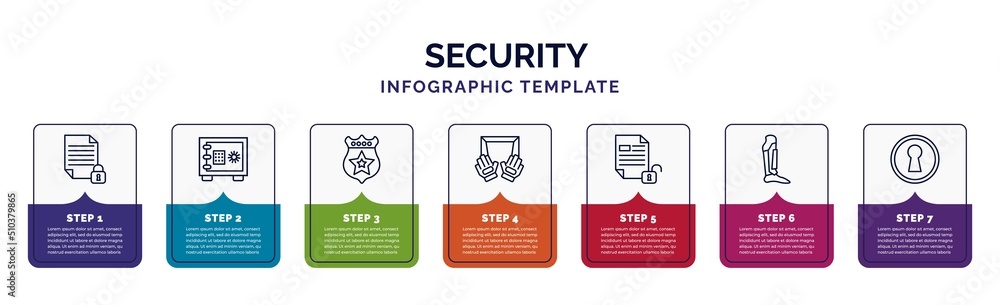 infographic template with icons and 7 options or steps. infographic for ...