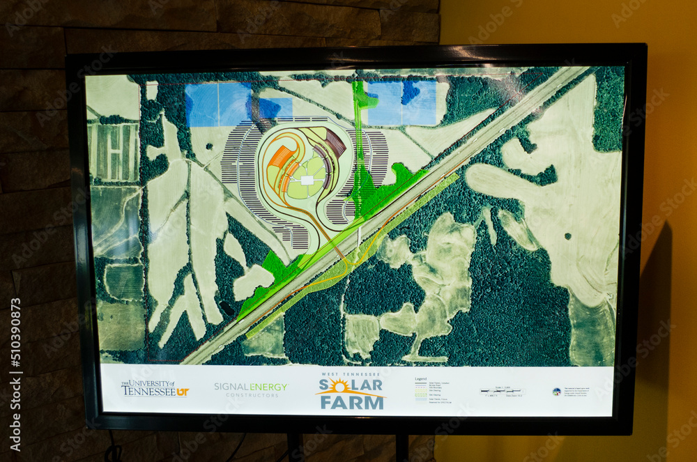 West Tennesee Solar Farm and Pollinator Meadow, map of solar farm Stock ...