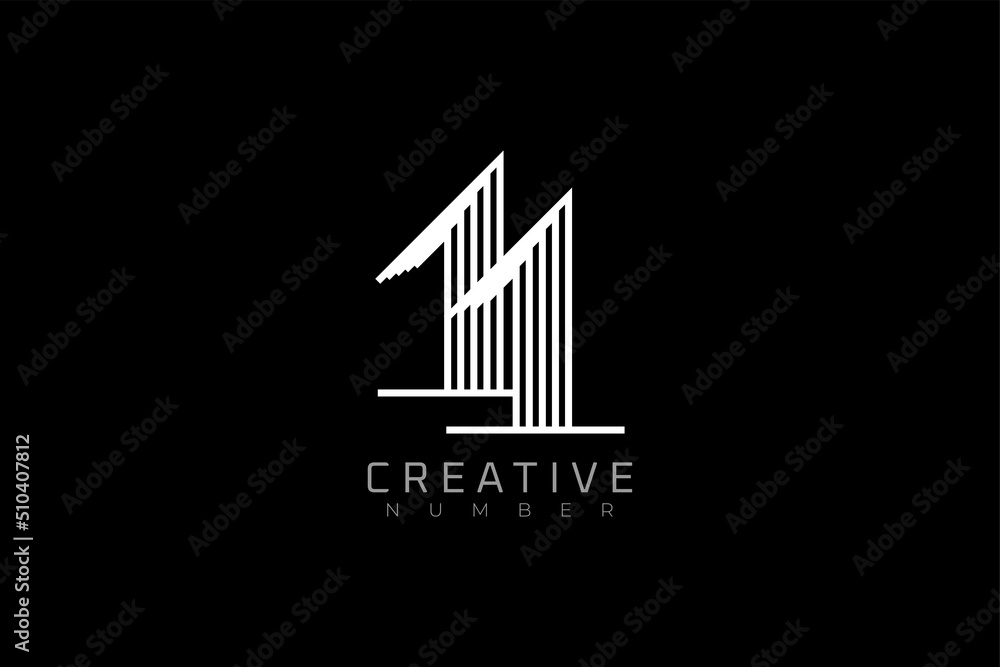 Number 11 Logo, modern and creative number 11 multi line style, usable ...