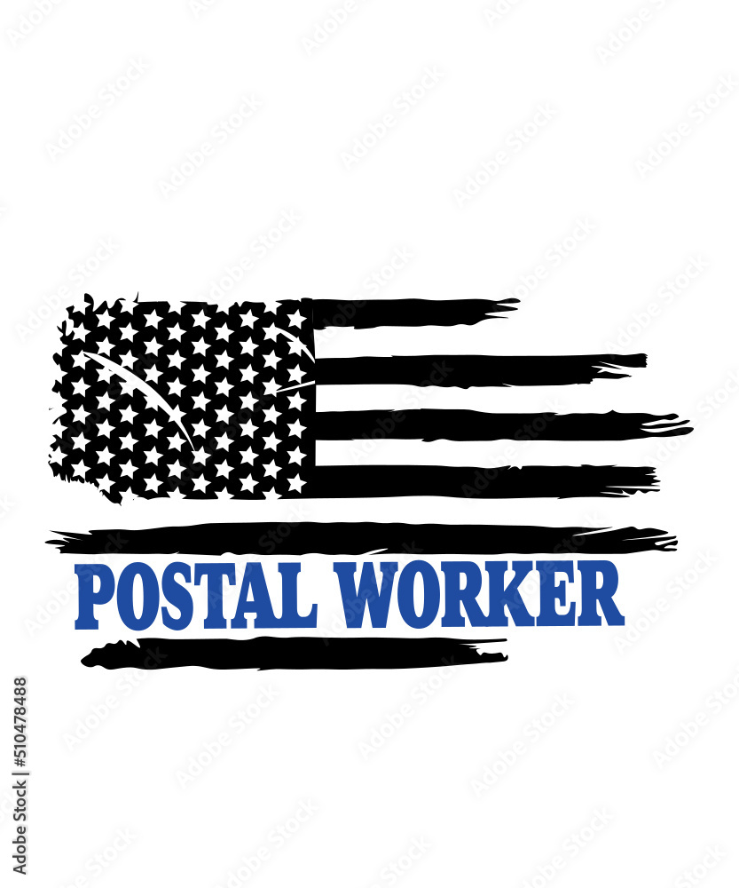 Stock-Vektorgrafik „postal worker svg, postal svg, postal worker flag ...