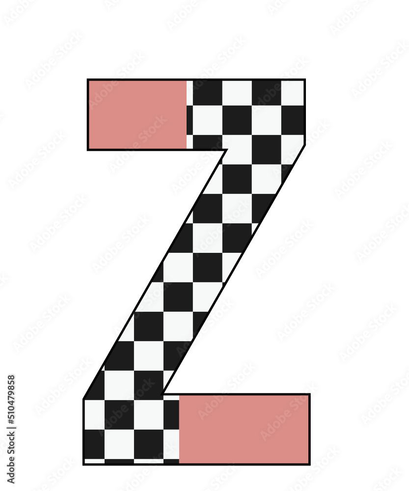 Vector de Stock Checkered Alphabet and Numbers png SVG Cut File, race ...