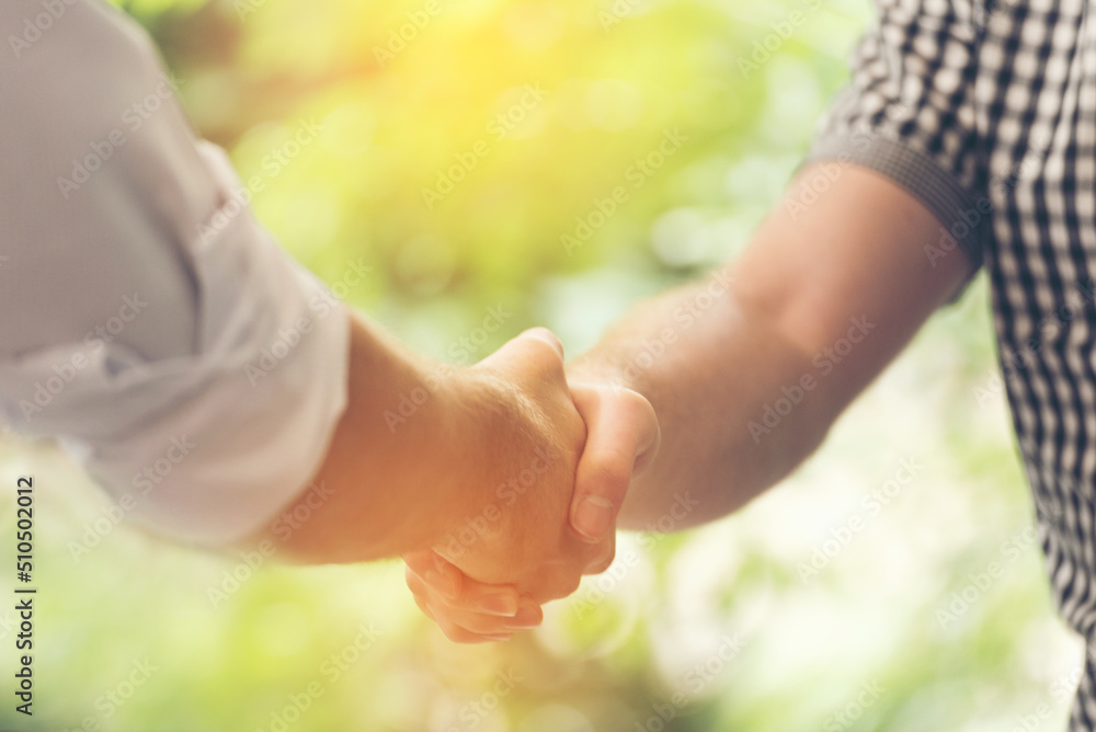 Trust honesty business customer handshake together promise respect ...