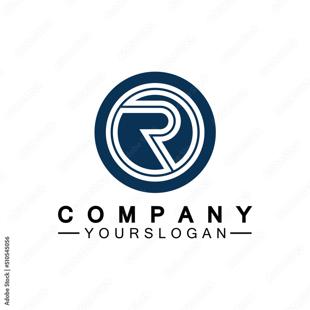 Letter R Monogram Logo Design Brand Identity Logos Designs Vector ...